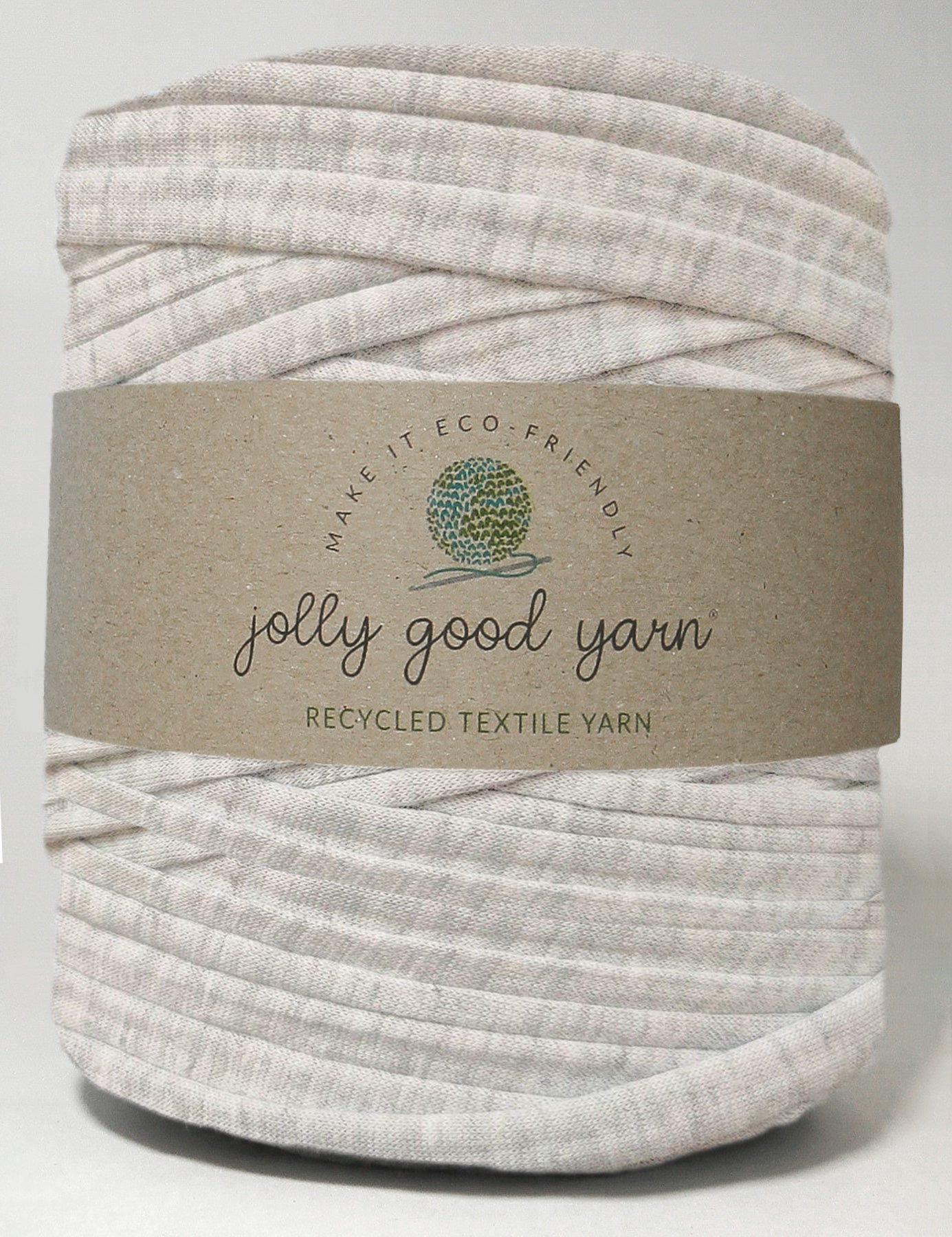 Fog grey t-shirt yarn by Jolly Good Yarn (100-120m)